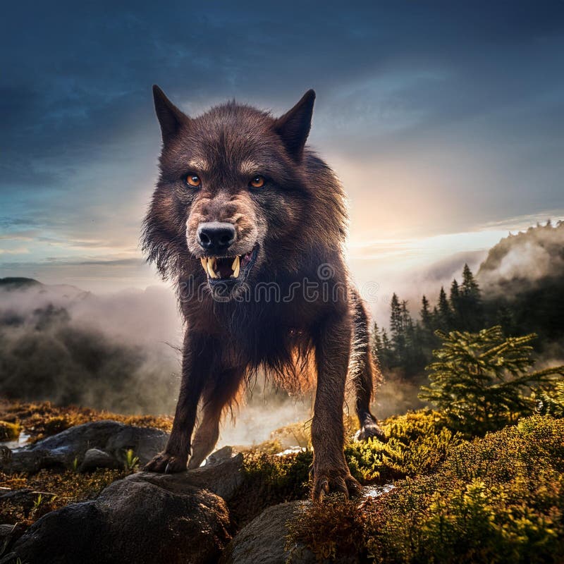 Werewolf Illustration, AI Generated Stock Illustration - Illustration ...