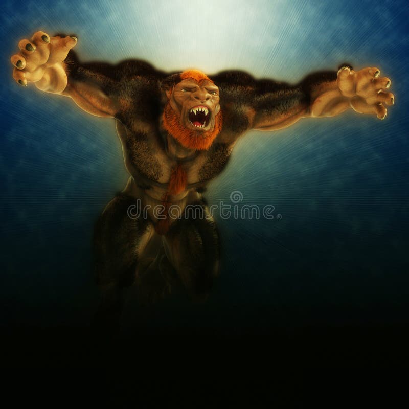 Werewolf jump stock illustration. Illustration of halloween - 62205823