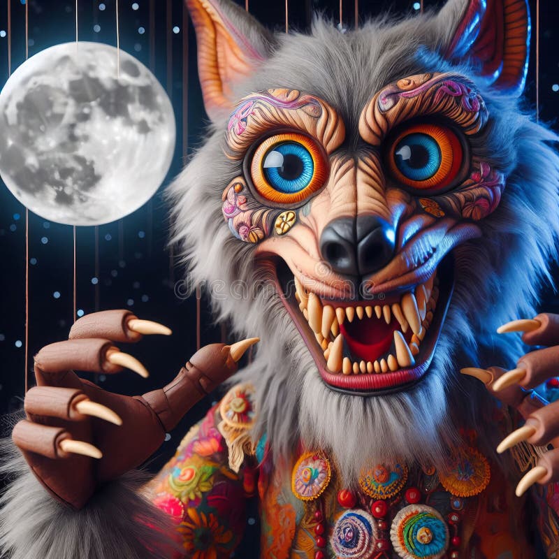 Werewolf Puppet Colorful Puppet Inspired by Werewolf Folklore an Stock ...