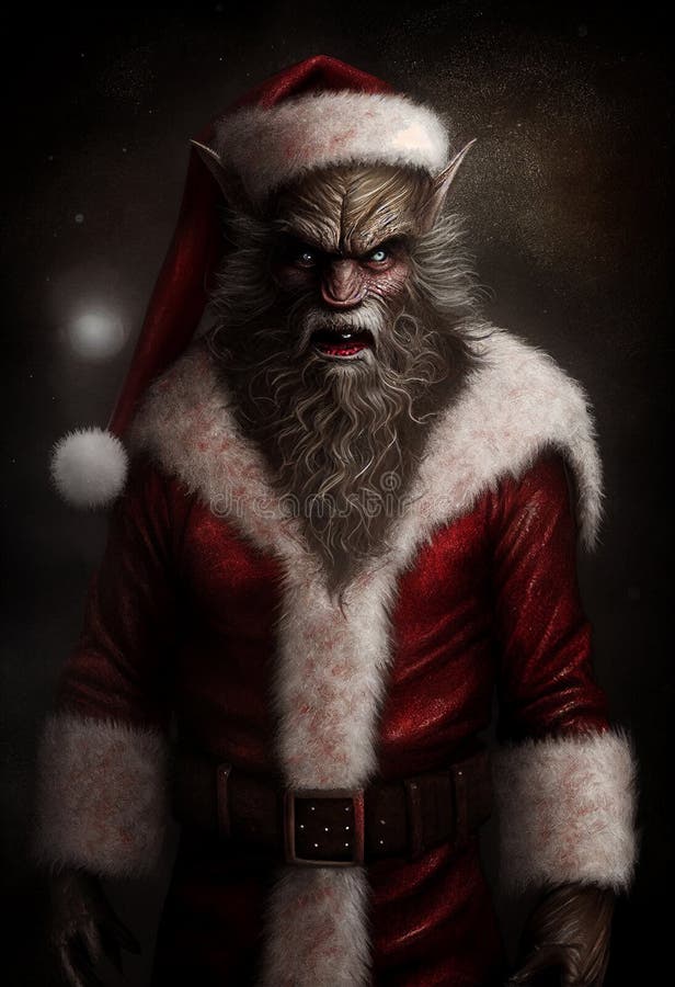 Werewolf in Santa Claus Costume. AI Generated Stock Photo - Image of ...