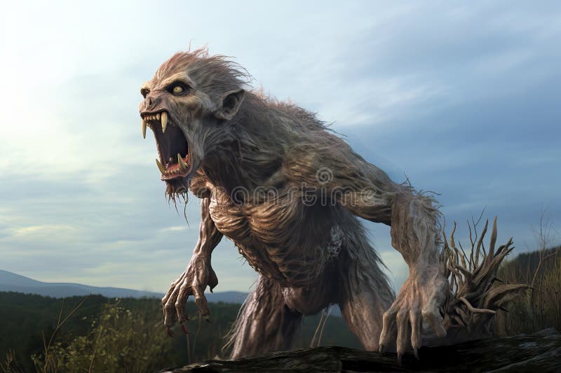 Werewolf Screaming, AI Generated Stock Illustration - Illustration of ...