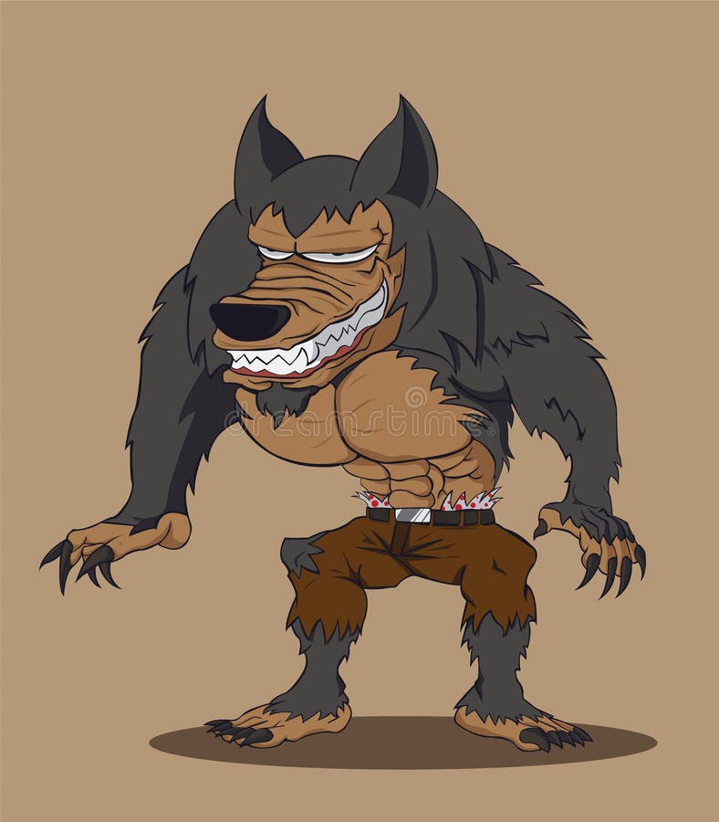 Snarling Scary Werewolf stock vector. Illustration of fear - 4833140