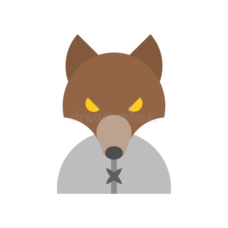 Werewolf Vector Illustration, Halloween Related Flat Icon Stock Vector ...