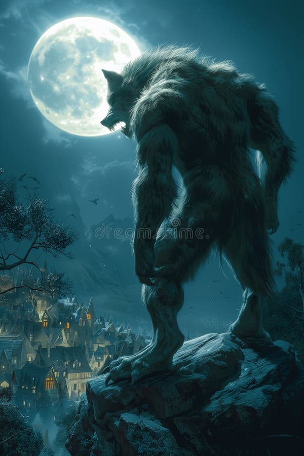 Werewolf stock illustration. Illustration of full, medieval - 307084785