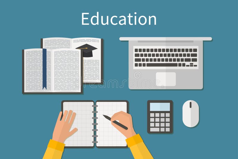 Werkplaats Eindeloos Onderwijs Opleiding En Online Vector Illustratie ...