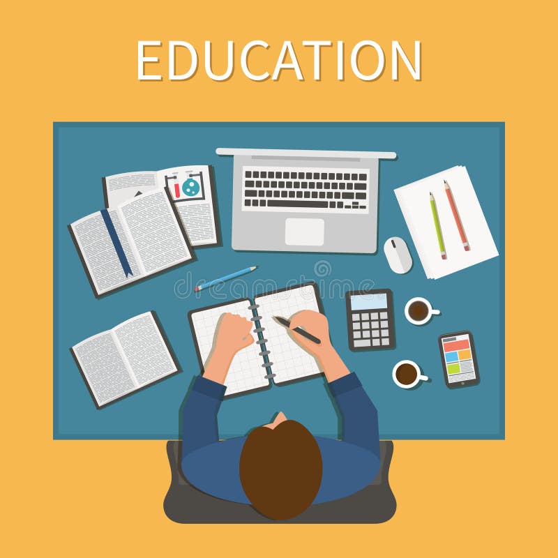 Werkplaats Eindeloos Onderwijs Opleiding En Online Vector Illustratie ...