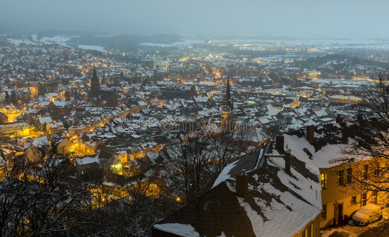 Wernigerode in Wintertime and Evening Editorial Photography - Image of ...