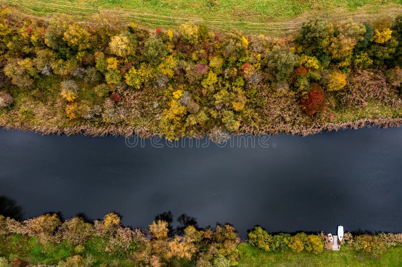 Werra River from Above in the Fall Time Stock Photo - Image of fall ...