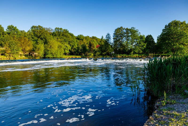 Werra River between Hesse and Thuringia Stock Photo - Image of nature ...