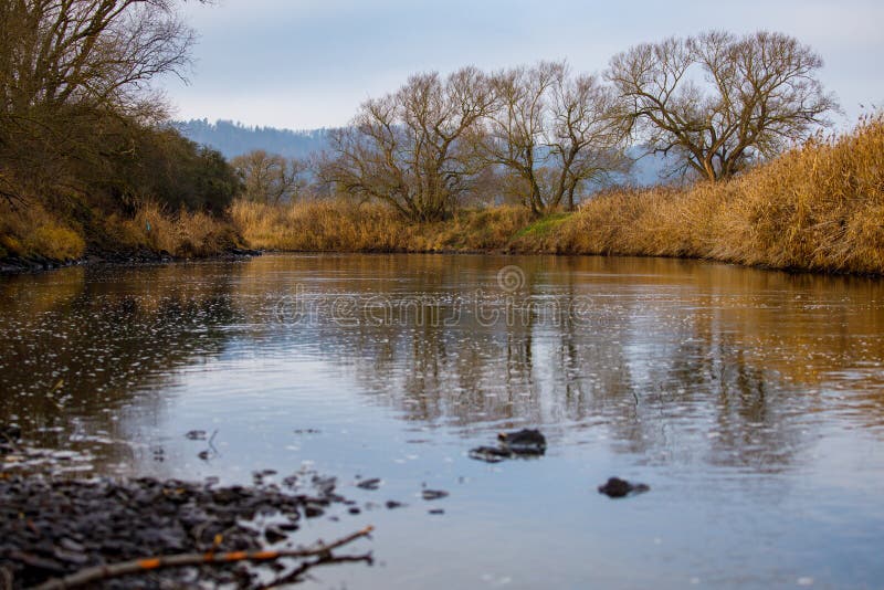 Werra River between Thuringia and Hesse Stock Image - Image of ...