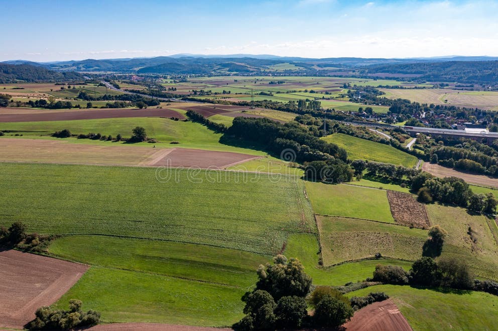 Werra River in the Werra Valley at Herleshausen between Hesse and ...