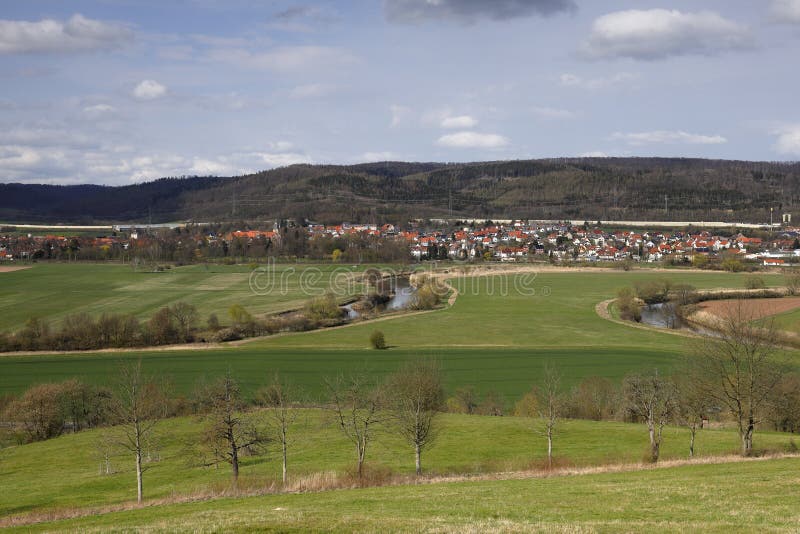 Werra Valley Near Herleshausen in Germany Stock Photo - Image of werra ...