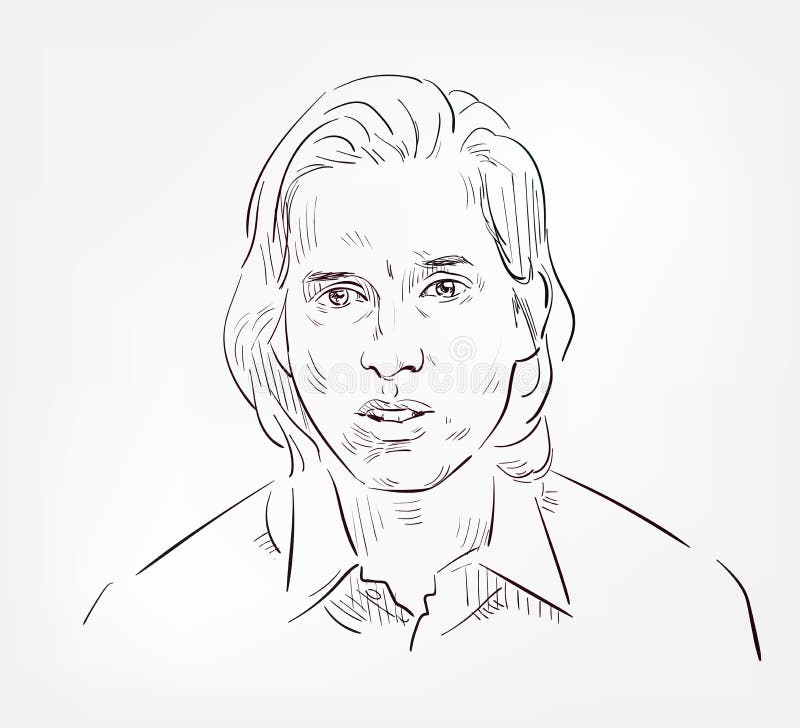Wes Anderson Vector Sketch Portrait Face Famous Editorial Stock Image ...