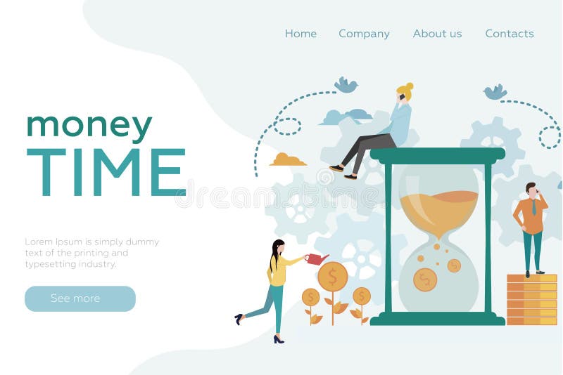 Wesite Header. Time Management. the Girl Sits on a Large Hourglass. the ...