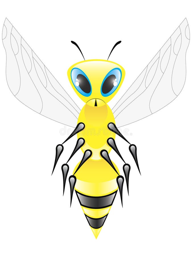 Vectorillustratie Van Een Wesp Hoogste Mening Stock Illustratie ...