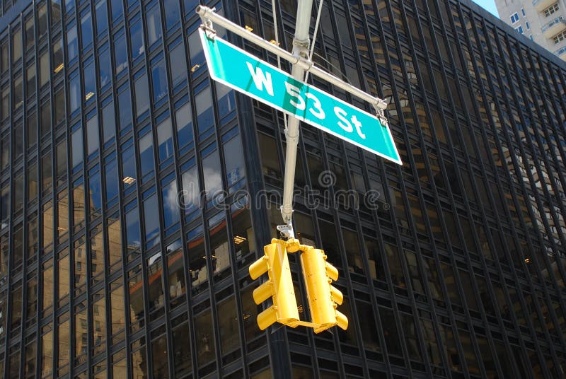 West 53rd St. New York stock image. Image of america - 15723615