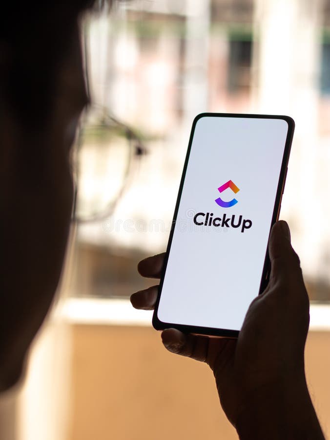 West Bangal, India - January 7, 2022 : ClickUp Logo on Phone Screen ...