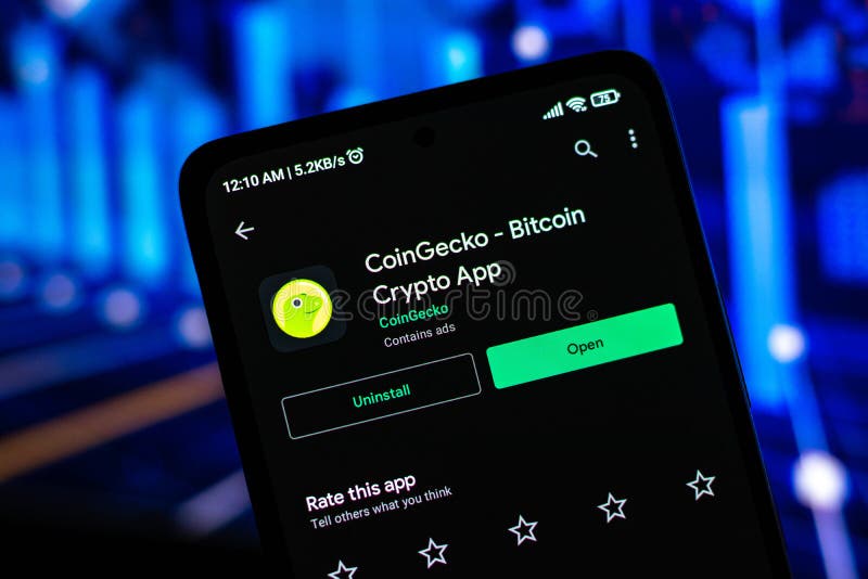 West Bangal, India - January 7, 2022 : CoinGecko Logo on Phone Screen ...