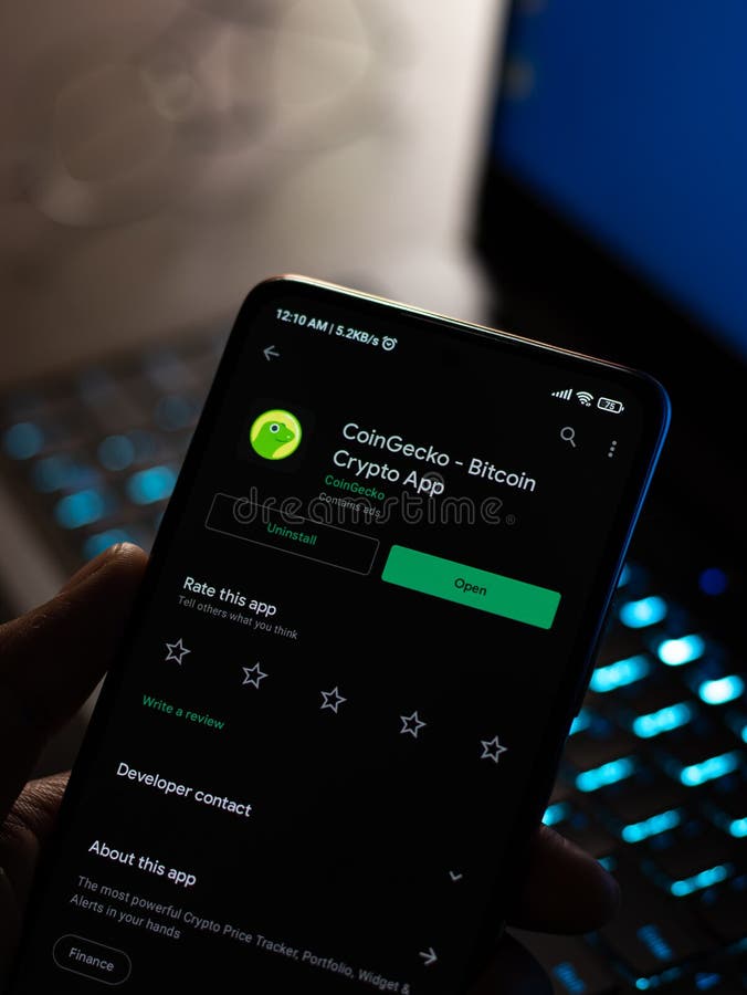 West Bangal, India - January 7, 2022 : CoinGecko Logo on Phone Screen ...