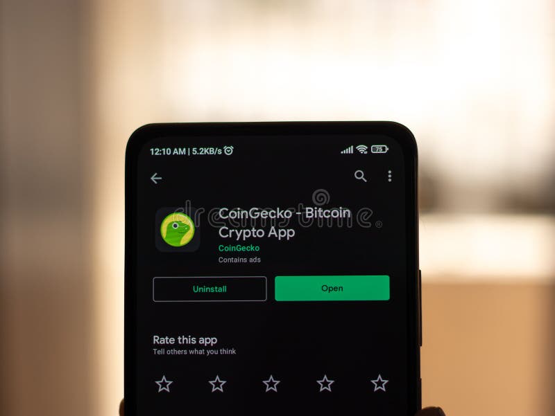 West Bangal, India - January 7, 2022 : CoinGecko Logo on Phone Screen ...