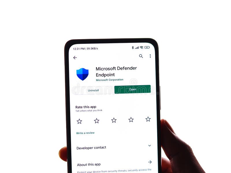 West Bangal, India - November 11, 2021 : Microsoft Security Logo on ...