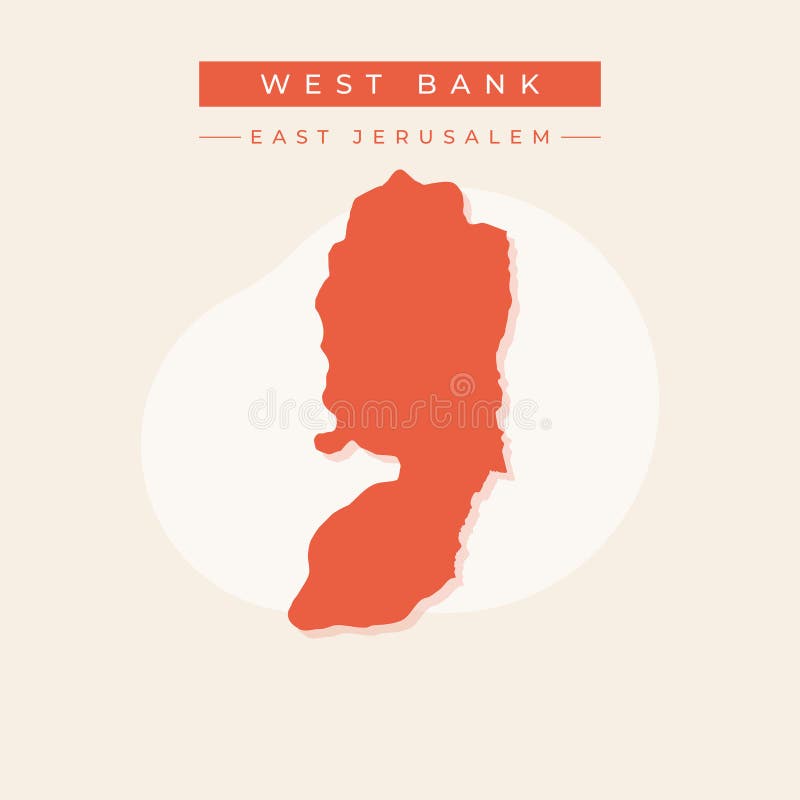Vector Illustration Vector of West Bank Map Asia Stock Vector ...
