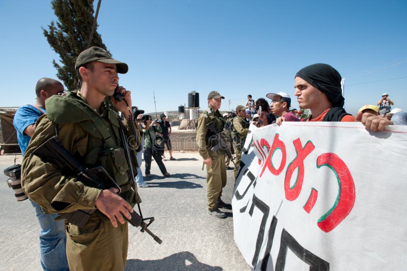 West Bank Anti-Wall Demonstration Editorial Image - Image of ...