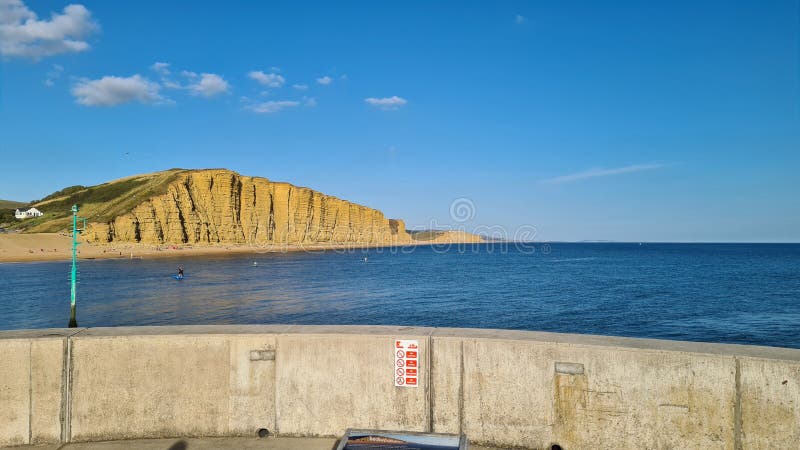 West Bay cliff stock image. Image of cliff, terrain - 198274231