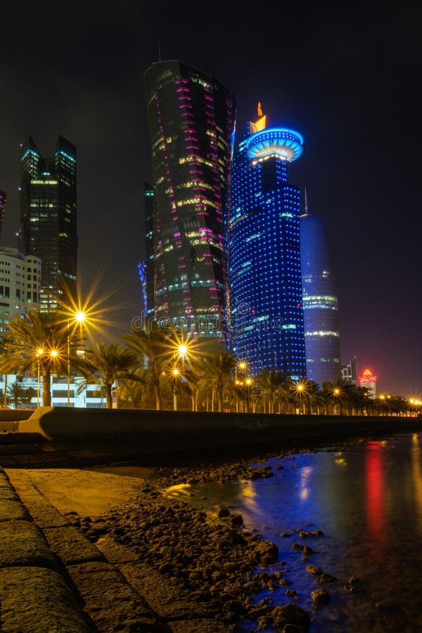 Doha Corniche, Qatar, Middle East. Editorial Stock Photo - Image of ...