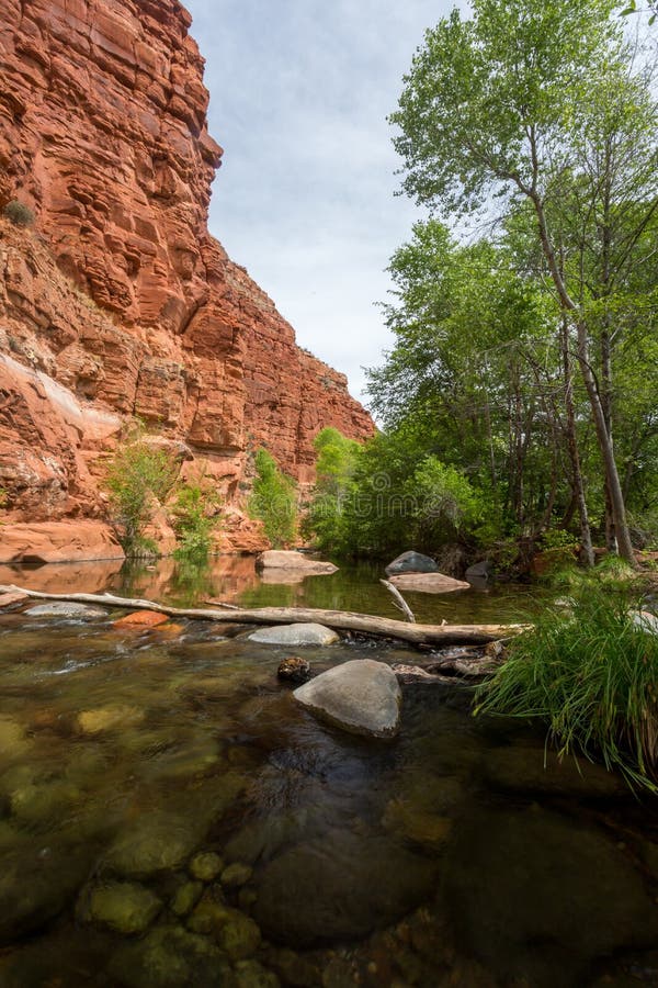 West Clear Creek Arizona in Spring. Stock Photo - Image of family ...
