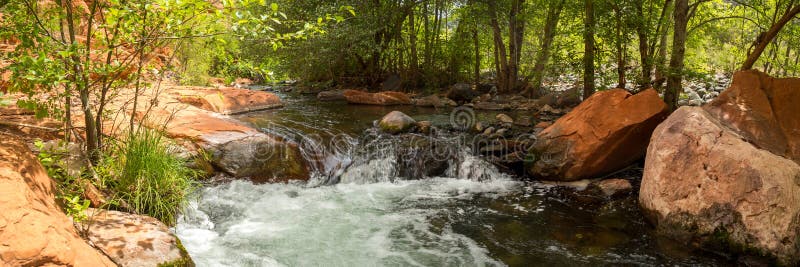 West Clear Creek Arizona in Spring. Stock Image - Image of camp ...