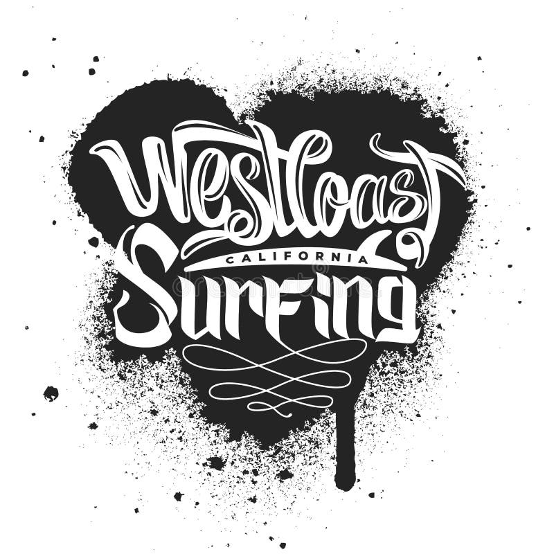 West Coast Graffiti Font - Hand Written Tattoo Lettering- Vector Stock ...