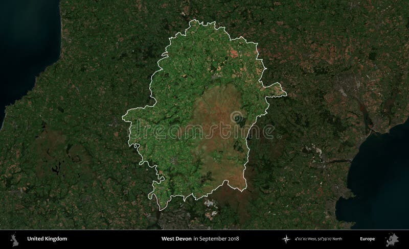 West Devon Highlighted, United Kingdom. Sentinel. September 2018 Stock ...