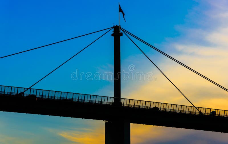 A Silhouette of the West Gate Bridge in Melbourne Stock Image - Image ...
