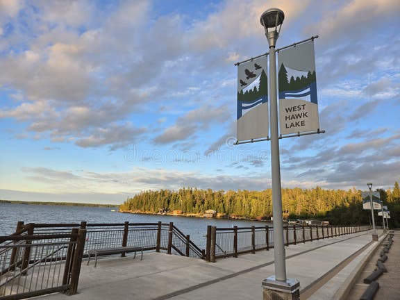 West Hawk Lake September Lakefront Stock Image - Image of lake ...