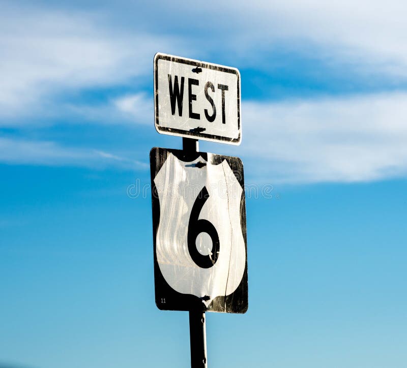 West Highway 6 Sign stock photo. Image of west, states - 94933954