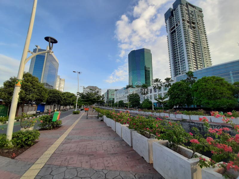 West Jakarta Street - Indonesia Stock Image - Image of tower, street ...