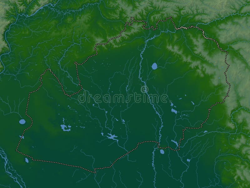 West Kazakhstan, Kazakhstan. Physical. No Legend Stock Illustration ...