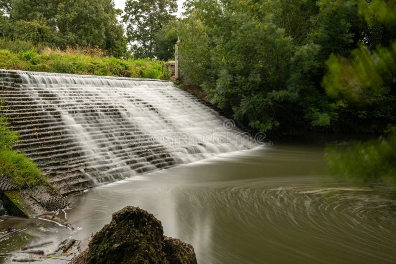 West Lydford weir stock photo. Image of natural, people - 202775502