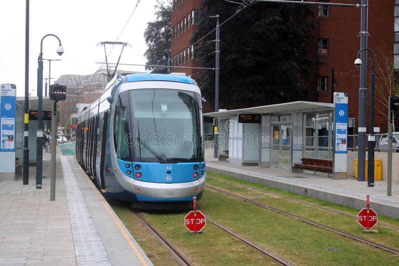 West Midlands Metro Tram at Edgbaston Village Editorial Photography ...