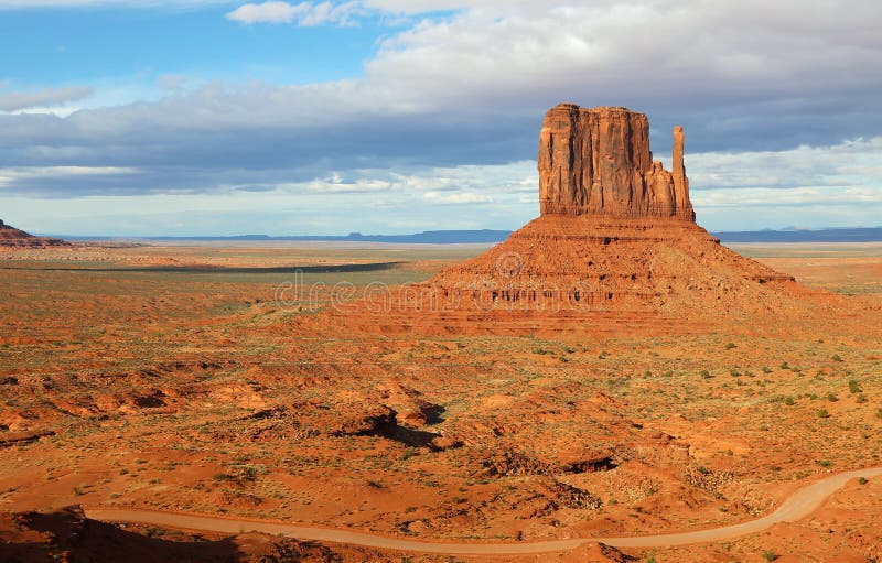 West Mitten Butte in Monument Valley Stock Photo - Image of dusk ...