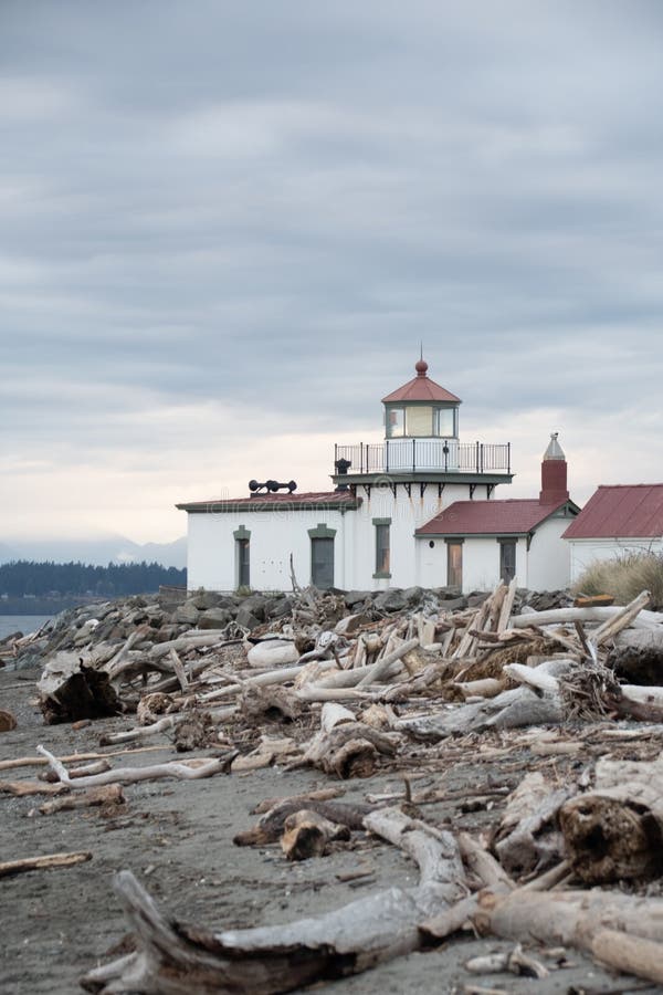 West Point Lighthouse Discovery Park, Seattle, WA Stock Photo - Image ...