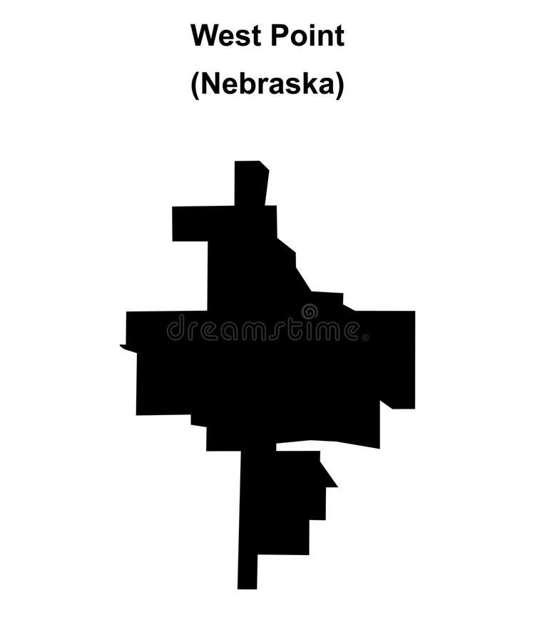 West Point outline map stock vector. Illustration of detailed - 387554399