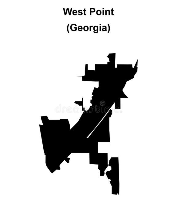 West Point outline map stock vector. Illustration of isolated - 387026893