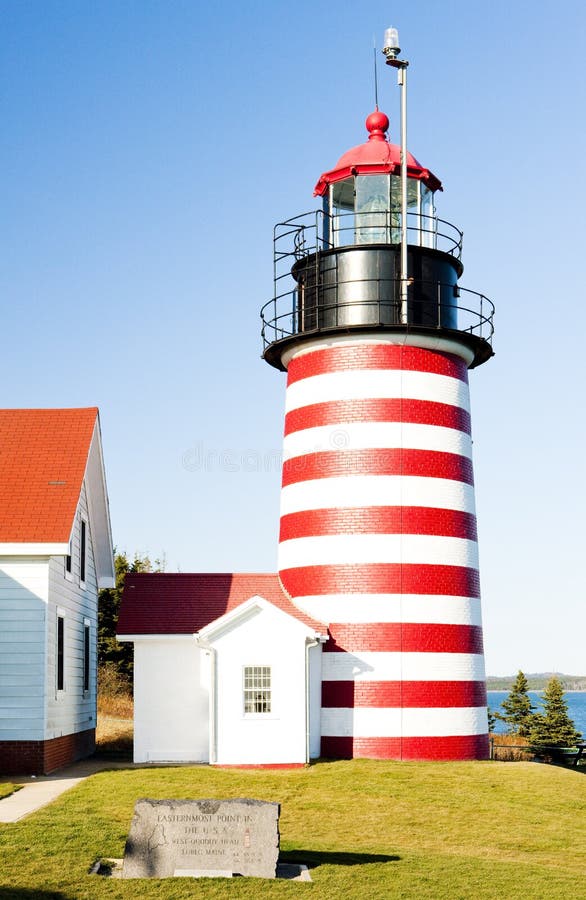 West Quoddy Head Lighthouse Stock Photo - Image of park, security: 28526732