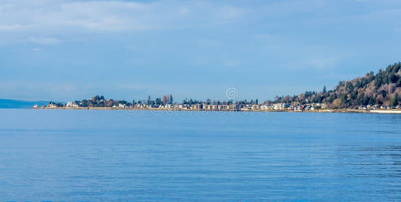 West Seattle Point Homes stock photo. Image of ocean - 210324748