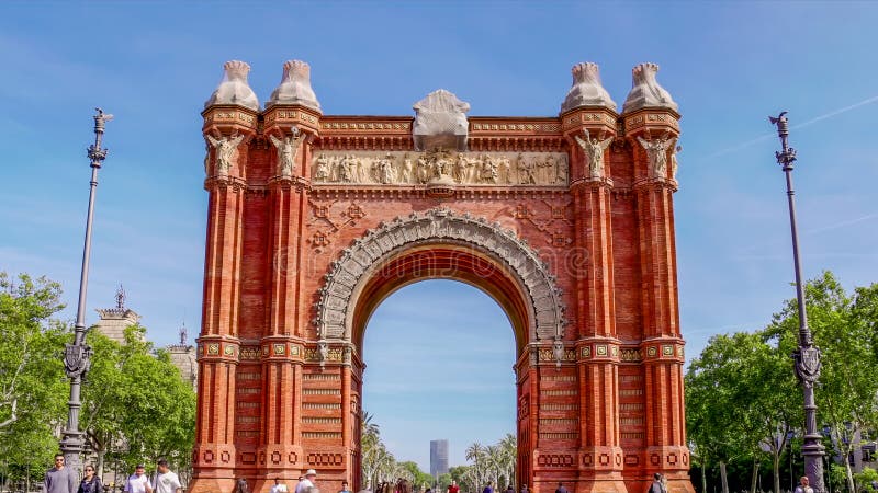 The West Side of the Arc De Triomf in Barcelona Editorial Image - Image ...