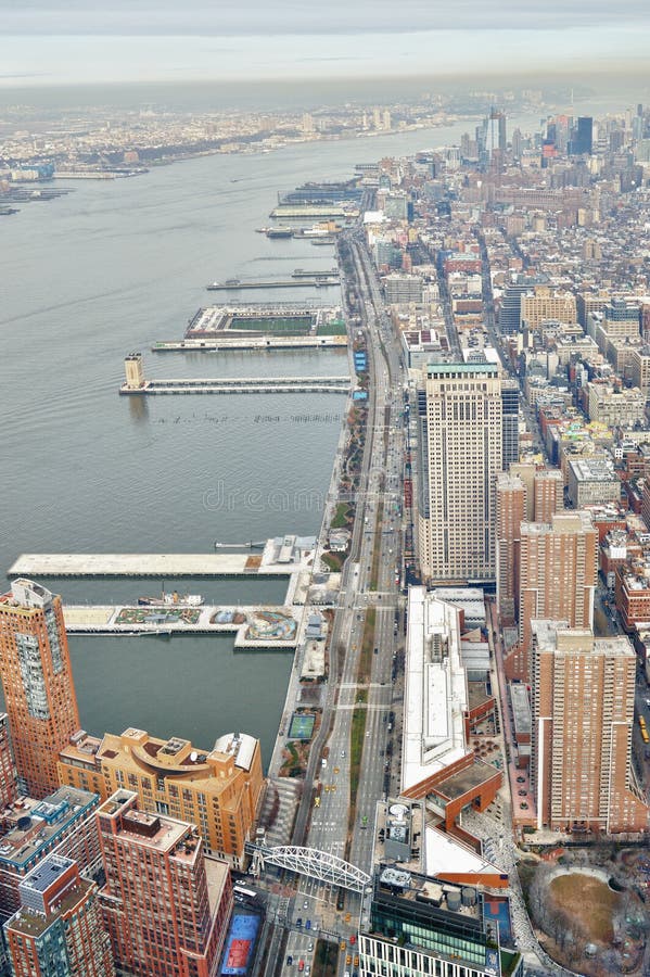 West Side aerial stock image. Image of exterior, industry - 16123095