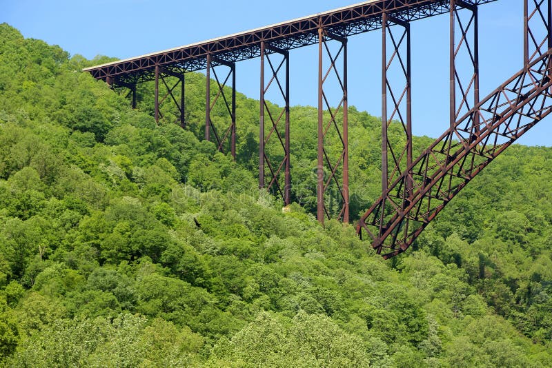 West Side of New River Gorge Bridge Stock Image - Image of travel ...