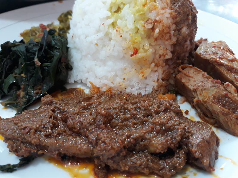 West Sumatra beef rendang stock photo. Image of barat - 261808042